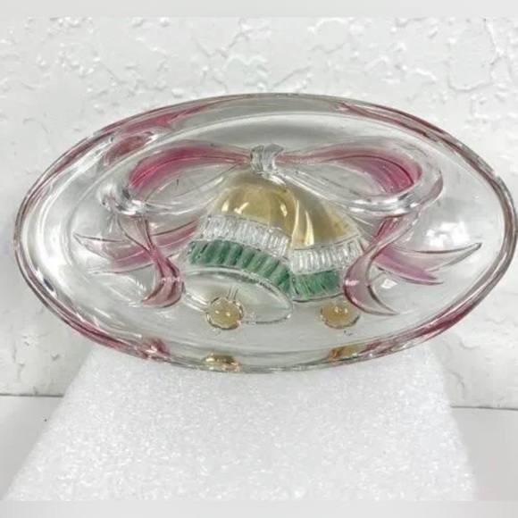 Mikasa | Holiday | Mikasa Colored Clear Glass Gilded Bells 7 Oval ...
